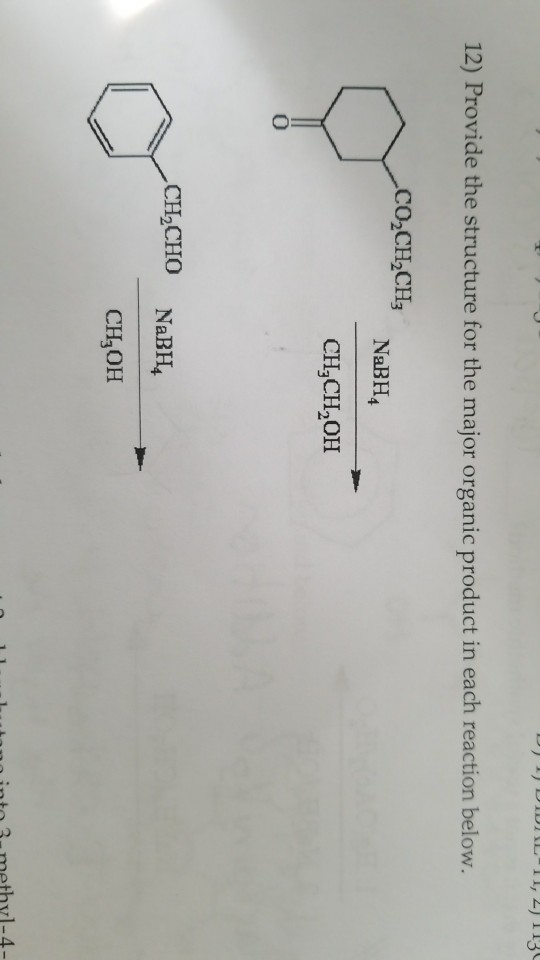 Solved 12) Provide the structure for the major organic | Chegg.com