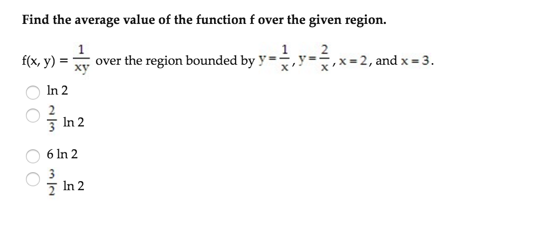 Solved Find The Average Value Of The Function F Over The
