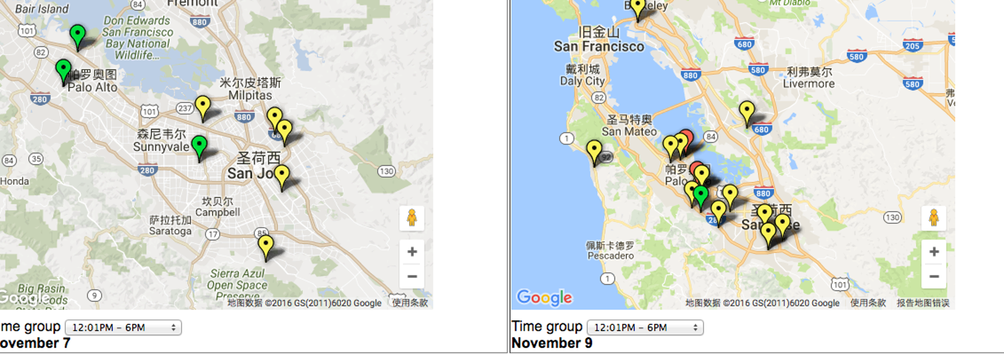 Solved Compare the two maps side-by-side above. How are they | Chegg.com