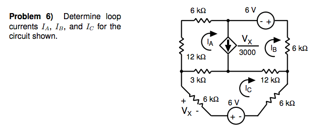 Solved Determine loop currents IA, IB, and IC for the | Chegg.com