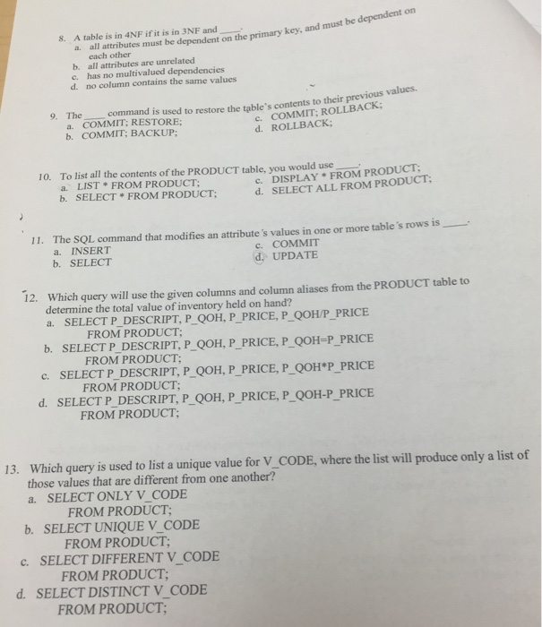 Solved 1. In the ERD, cardinality is indicated using the | Chegg.com