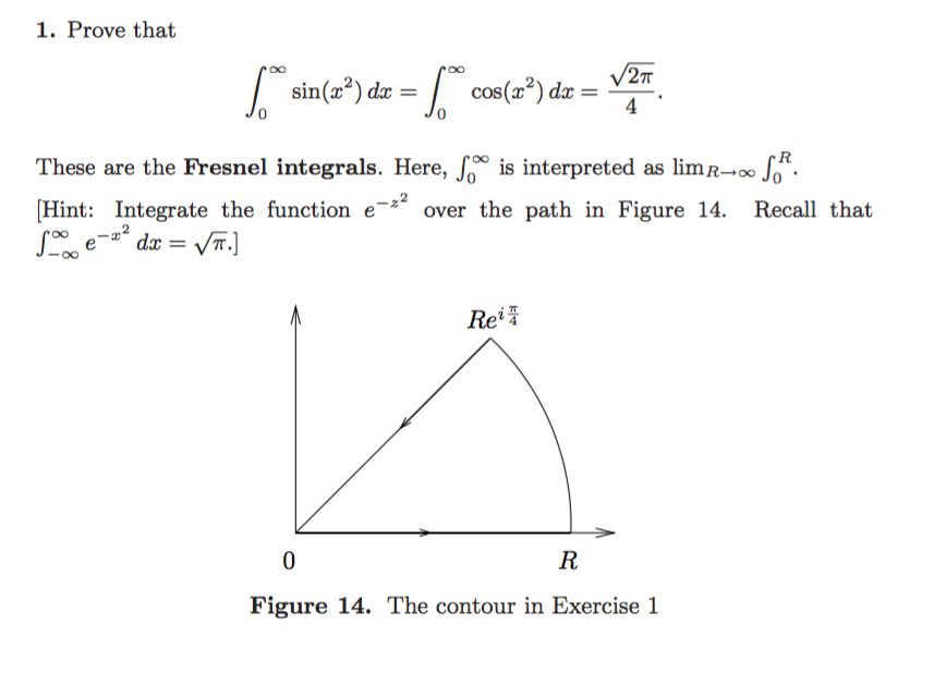 Solved Prove that integral^infinity_0 sin(x^2)dx = | Chegg.com