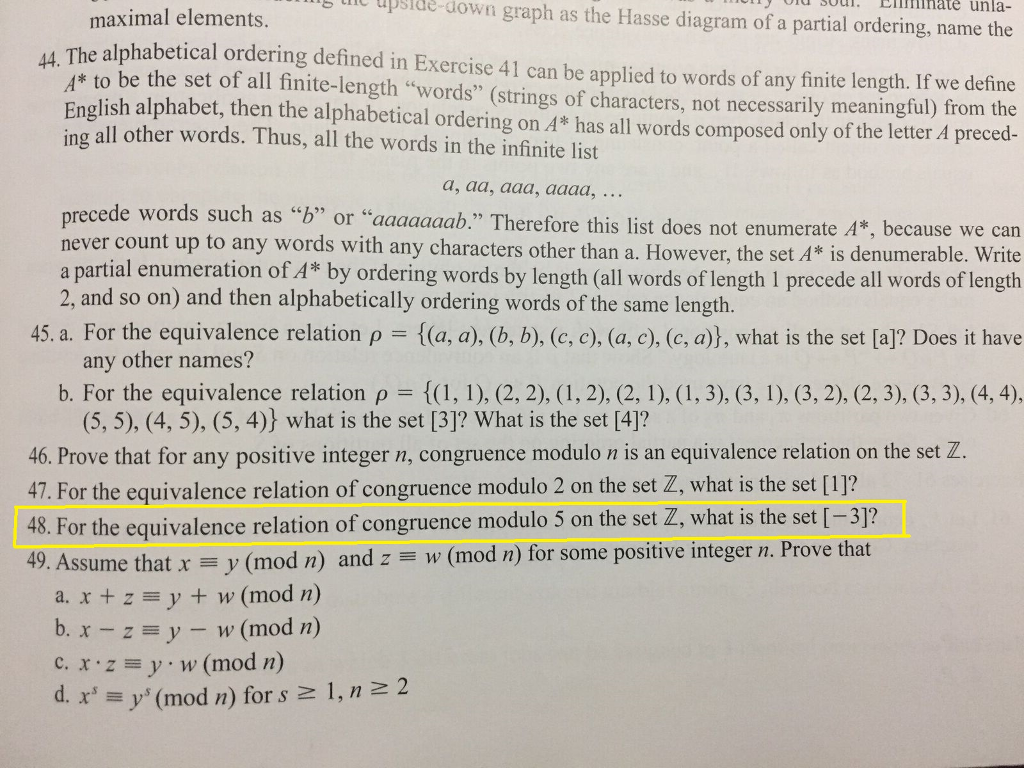 Solved This time upside-down graph as the Hasse diagram of a | Chegg.com