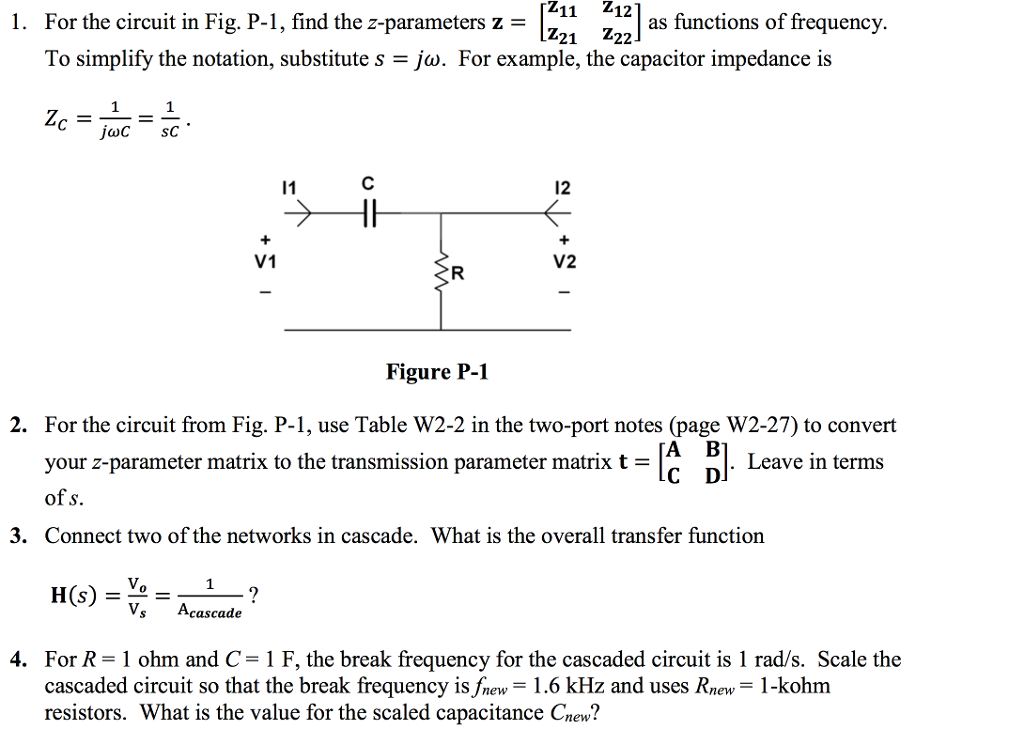 Solved 11 Z12 I. For the circuit in Fig. P-1, find the | Chegg.com
