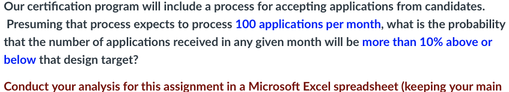 Solved Our certification program will include a process for | Chegg.com