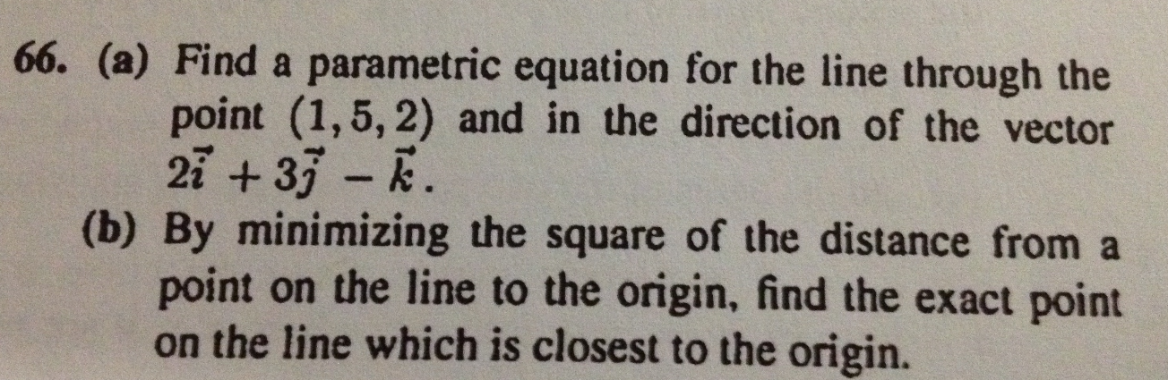 Find a parametric equation for the line through the | Chegg.com