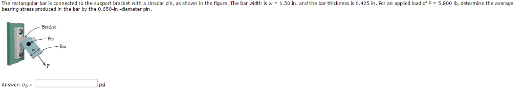 Solved The rectangular bar is connected to the support | Chegg.com