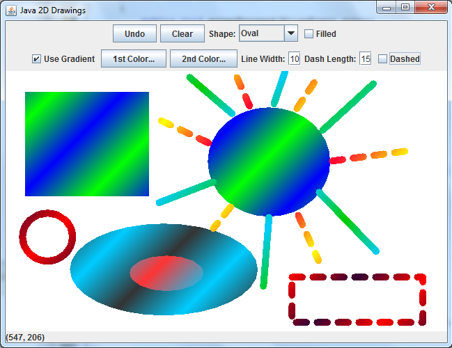 Solved Java 2D Drawing Application. Implement the | Chegg.com