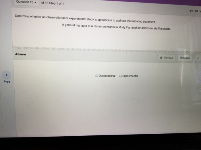 Solved Determine whether an observational or experiment | Chegg.com