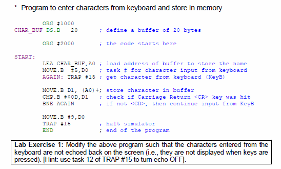 Program to enter characters from keyboard and store | Chegg.com