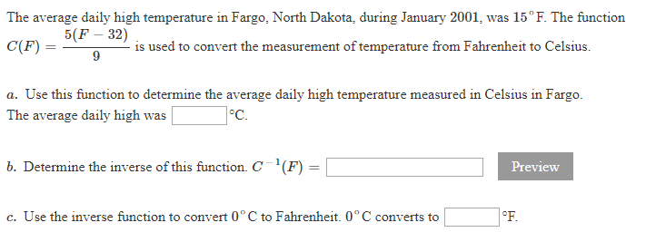 Solved The average daily high temperature in Fargo, North | Chegg.com
