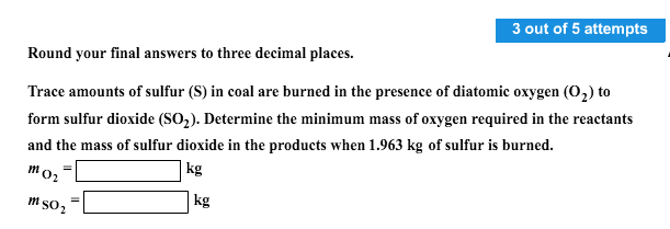Solved Round your final answers to three decimal places. | Chegg.com