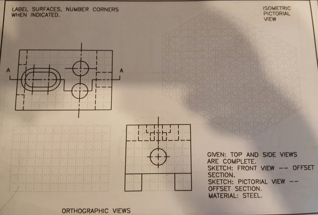 Solved LABEL SURFACES, NUMBER CORNERS WHEN INDICATED. | Chegg.com