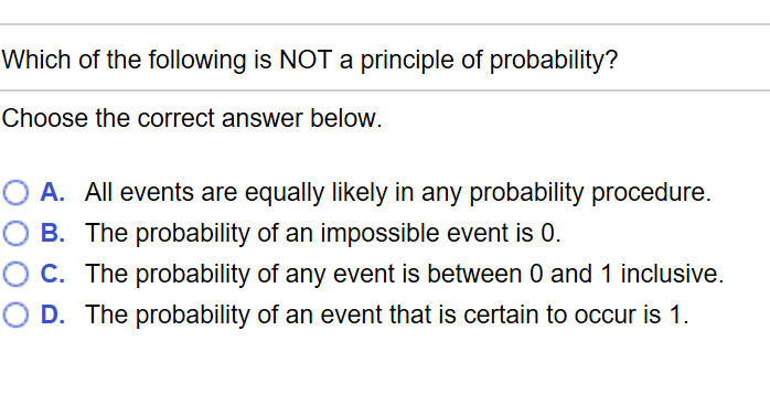 Solved Is NOT A Principle Of Probability Choose The Correct Chegg solved-is-not-a-principle-of-probability-choose-the-correct-chegg