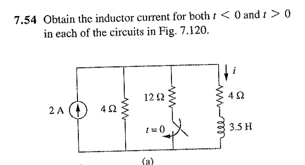 Solved Obtain the inductor current for both t 0 | Chegg.com Solved Obtain the inductor current for both t 0 | Chegg.com