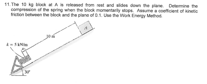 Solved The 10 kg block at A is released from rest and slides | Chegg.com