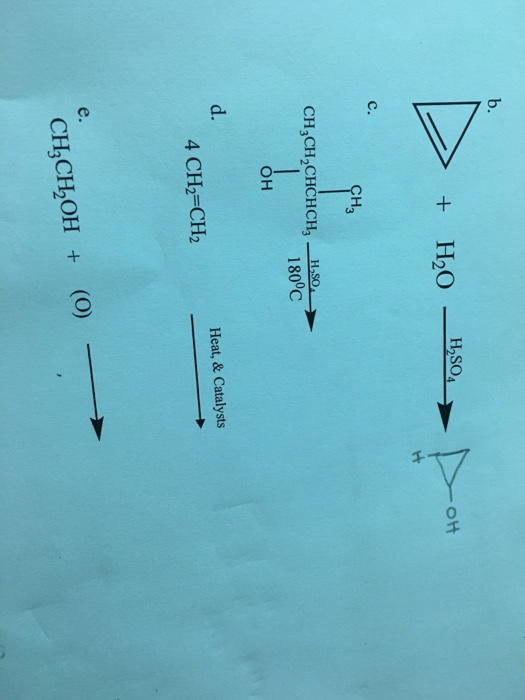 Solved H2SO4 Hi H SO CH3CH2CHCHCH3 1800C OH Heat, & | Chegg.com
