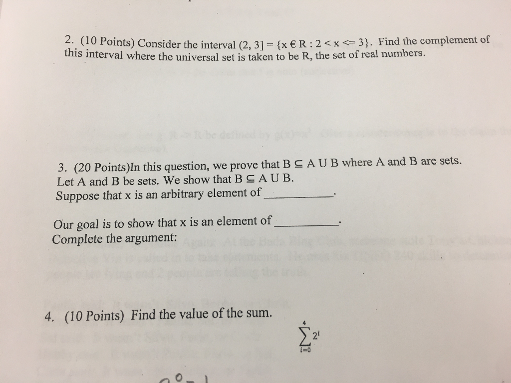 Solved Consider the interval (2, 3] = {x R: 2