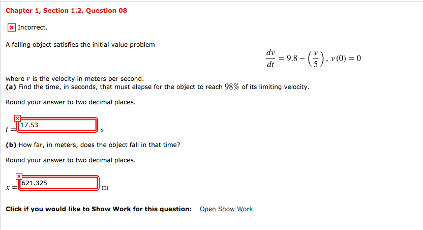 Solved Chapter 1, Section 1.2, Question 08 Incorrect A | Chegg.com
