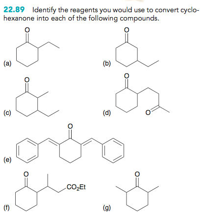 Solved 22.89 Identify the reagents you would use to convert | Chegg.com