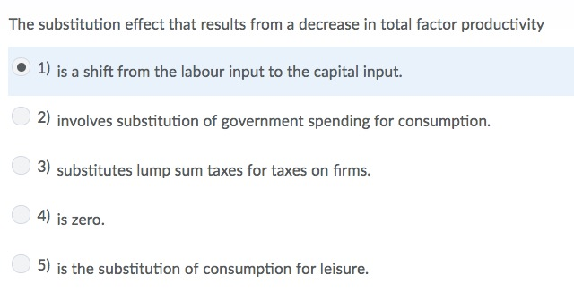 Solved The substitution effect that results from a decrease | Chegg.com