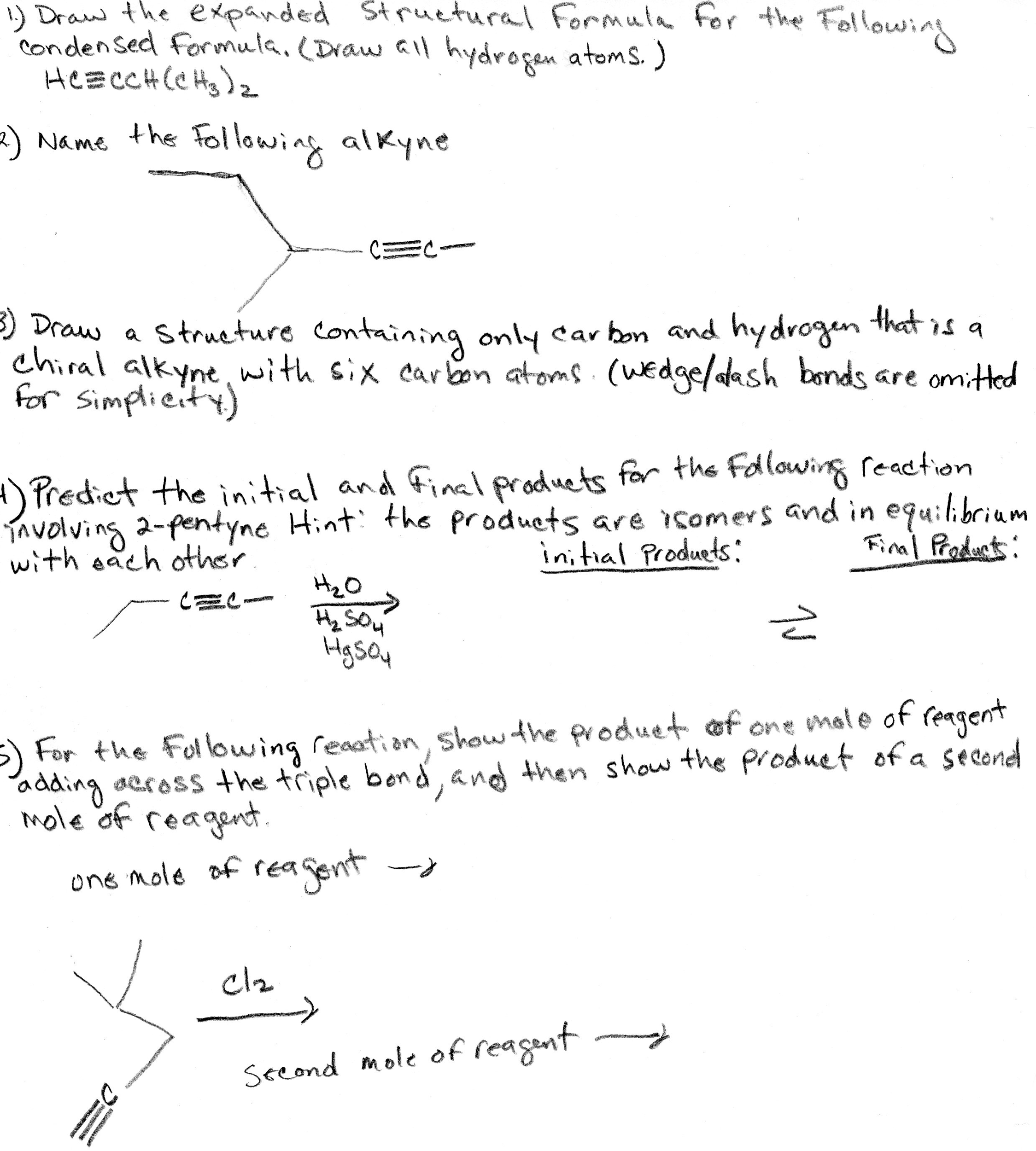 Draw the expanded structural Formula For the | Chegg.com