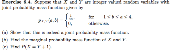 Solved Suppose that X and Y are integer valued random | Chegg.com