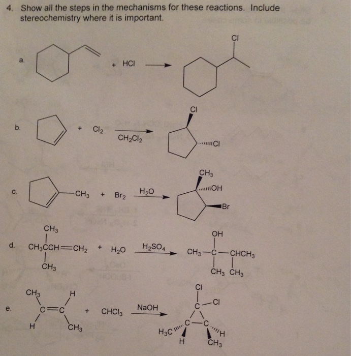 Solved Show all the steps in the mechanisms for these | Chegg.com