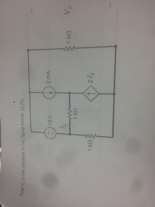 Solved Find V_0 in the network in the figure below. | Chegg.com