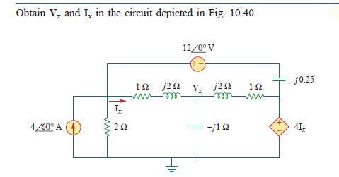 Solved Obtain Vx and Ix in the circuit depicted in Fig. | Chegg.com