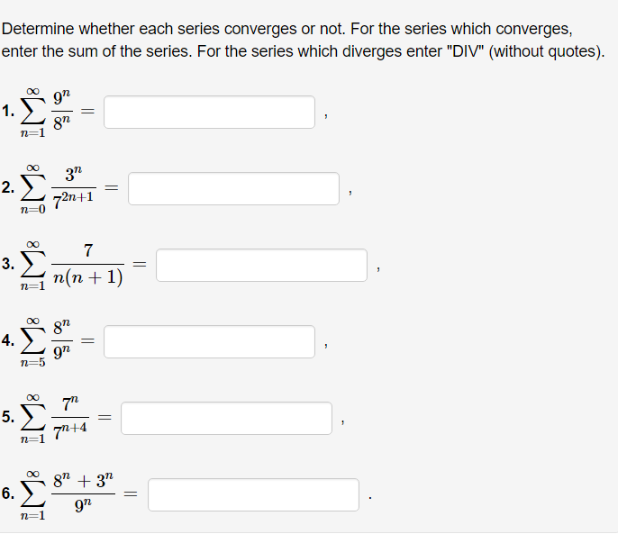 Solved Determine whether each series converges or not. For | Chegg.com