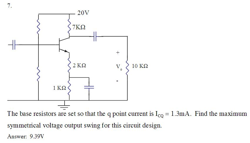 Solved The base resistors are set so that the q point | Chegg.com