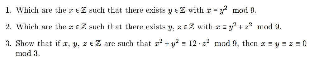Solved Which are the x Element Z such that there exists y | Chegg.com