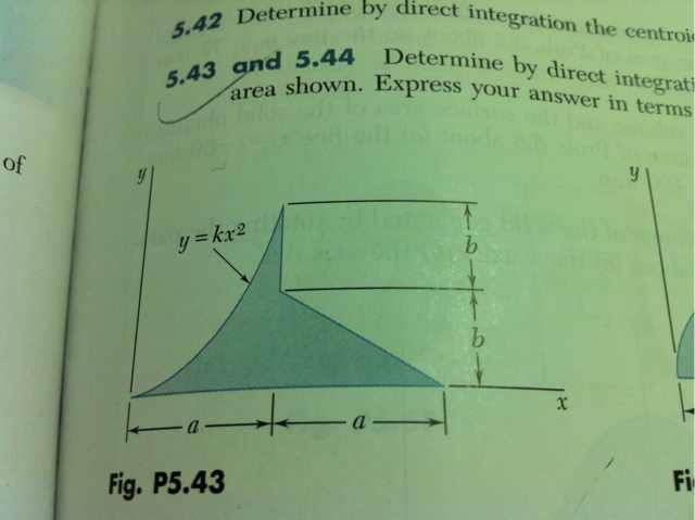 Solved determine by direct integration the centroid of the | Chegg.com
