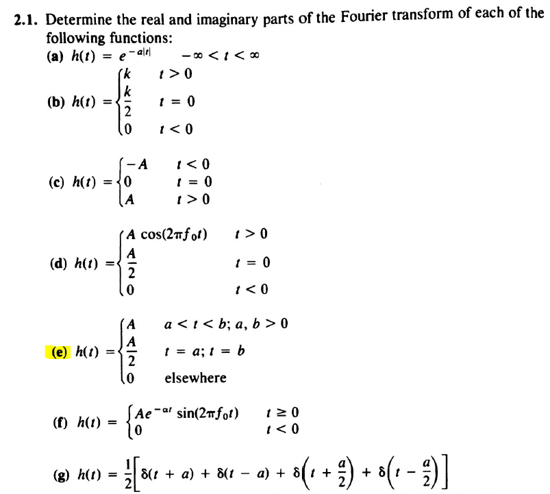 Solved 2.1. Determine the real and imaginary parts of the | Chegg.com