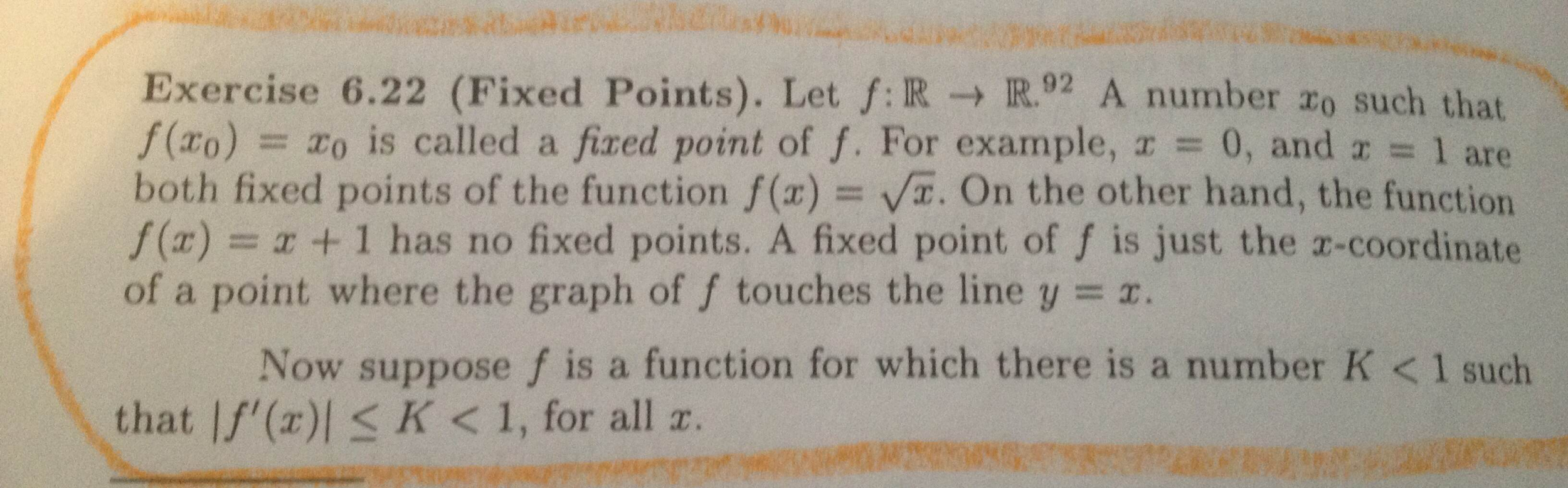 Solved Let f: R rightarrow R92 A number x0 such that, | Chegg.com