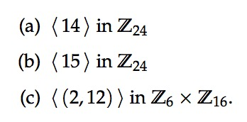 Solved Write down the elements of the following cyclic | Chegg.com