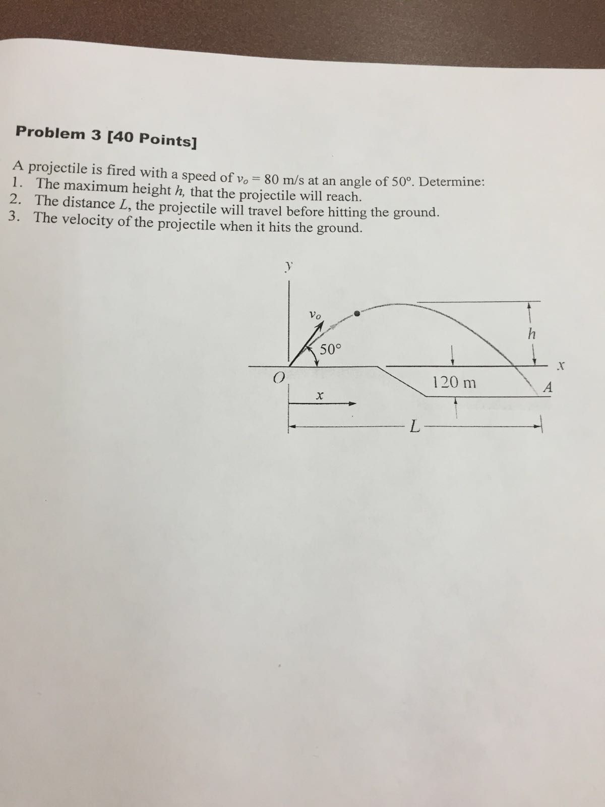 Solved: A Projectile Is Fired With A Speed Of V_0 = 80 M/s... | Chegg.com