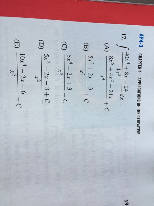 Solved Application of the derivative | Chegg.com