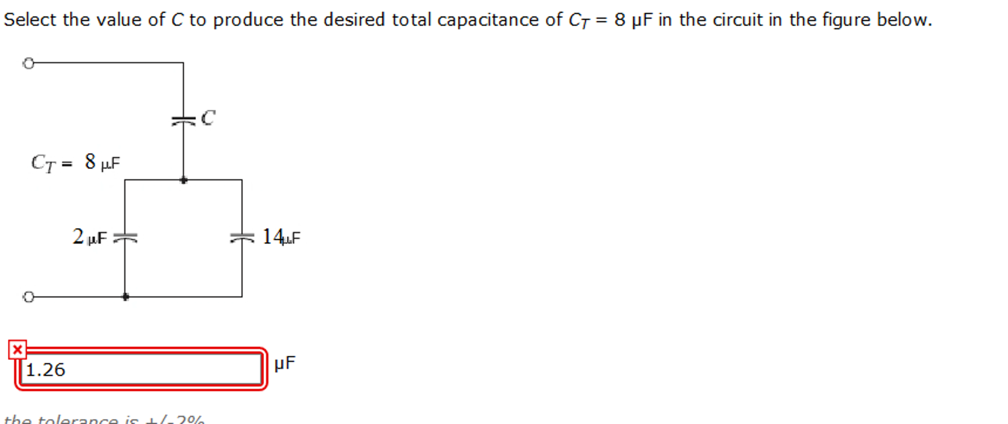 Solved Select the value of C to produce the desired total | Chegg.com