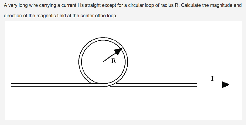 Solved A very long wire carrying a current I is straight | Chegg.com