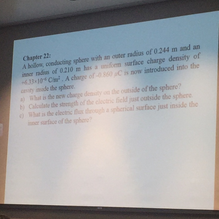 Solved A hollow, conducting sphere with an outer radius of | Chegg.com