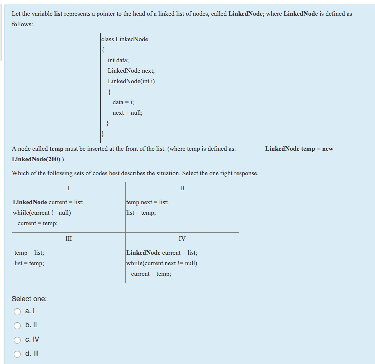 Solved Let the variable list represents a pointer to the | Chegg.com