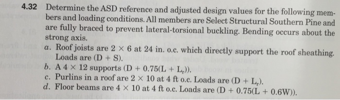 Solved Determine the ASD reference and adjusted design | Chegg.com