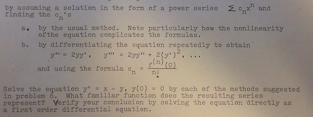 Solved by assuming a solution in the form of a power | Chegg.com