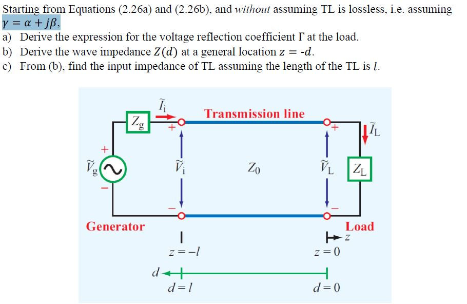 Solved Starting from Equations (2.26a) and (2.26b), and | Chegg.com