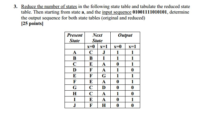 Solved Reduce the number of states in the following state | Chegg.com Solved Reduce the number of states in the following state | Chegg.com