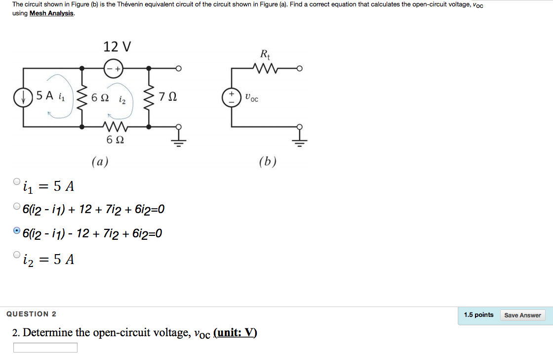 Solved The circuit shown in Figure (b) is the Thévenin | Chegg.com
