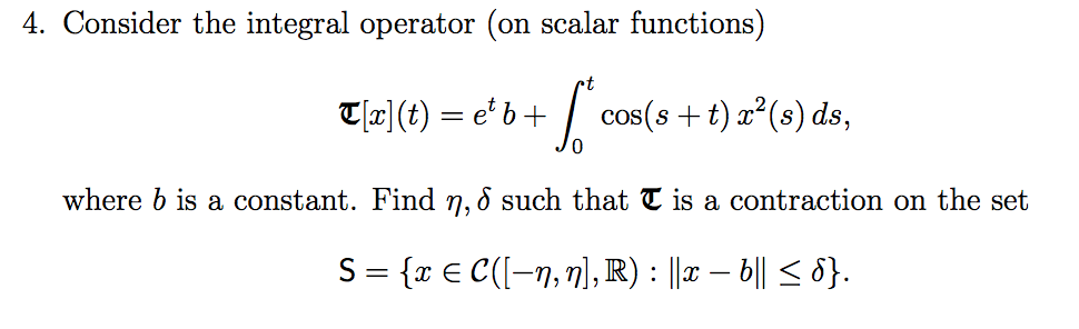 Solved 4. Consider the integral operator (on scalar | Chegg.com