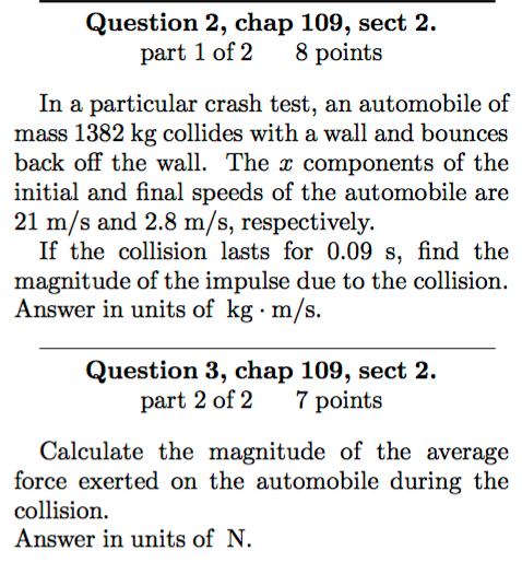 Solved Question 2, chap 109, sect 2. part 1 of 2 8 points In | Chegg.com